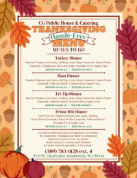 Menu • CG Public House & Catering