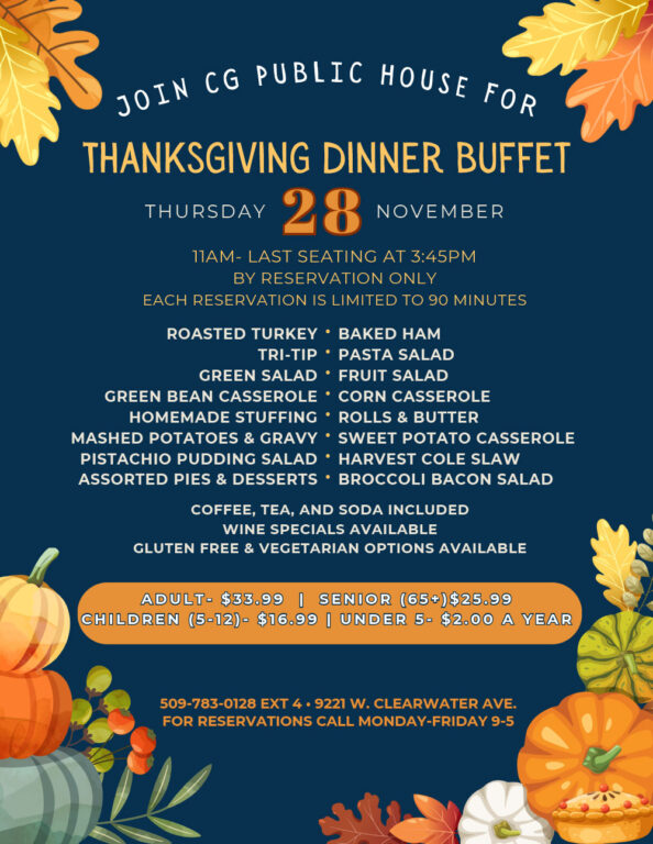 2024 Thanksgiving Dinner: Buffet Menu • CG Public House & Catering